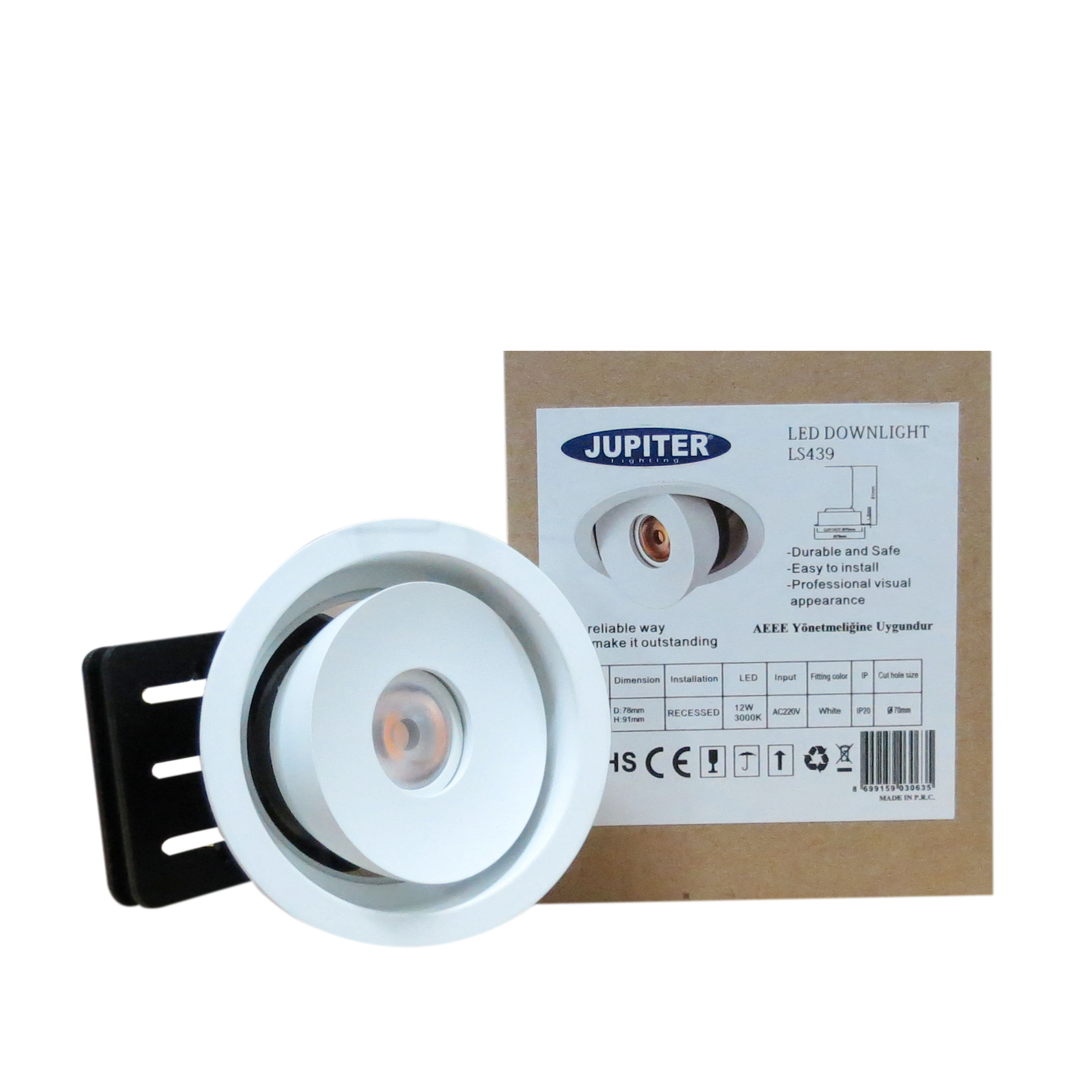 Jüpiter 12W Sıva Altı Hareketli Led Dirsek Spot 3000K LS439 - 825.00 TL ...