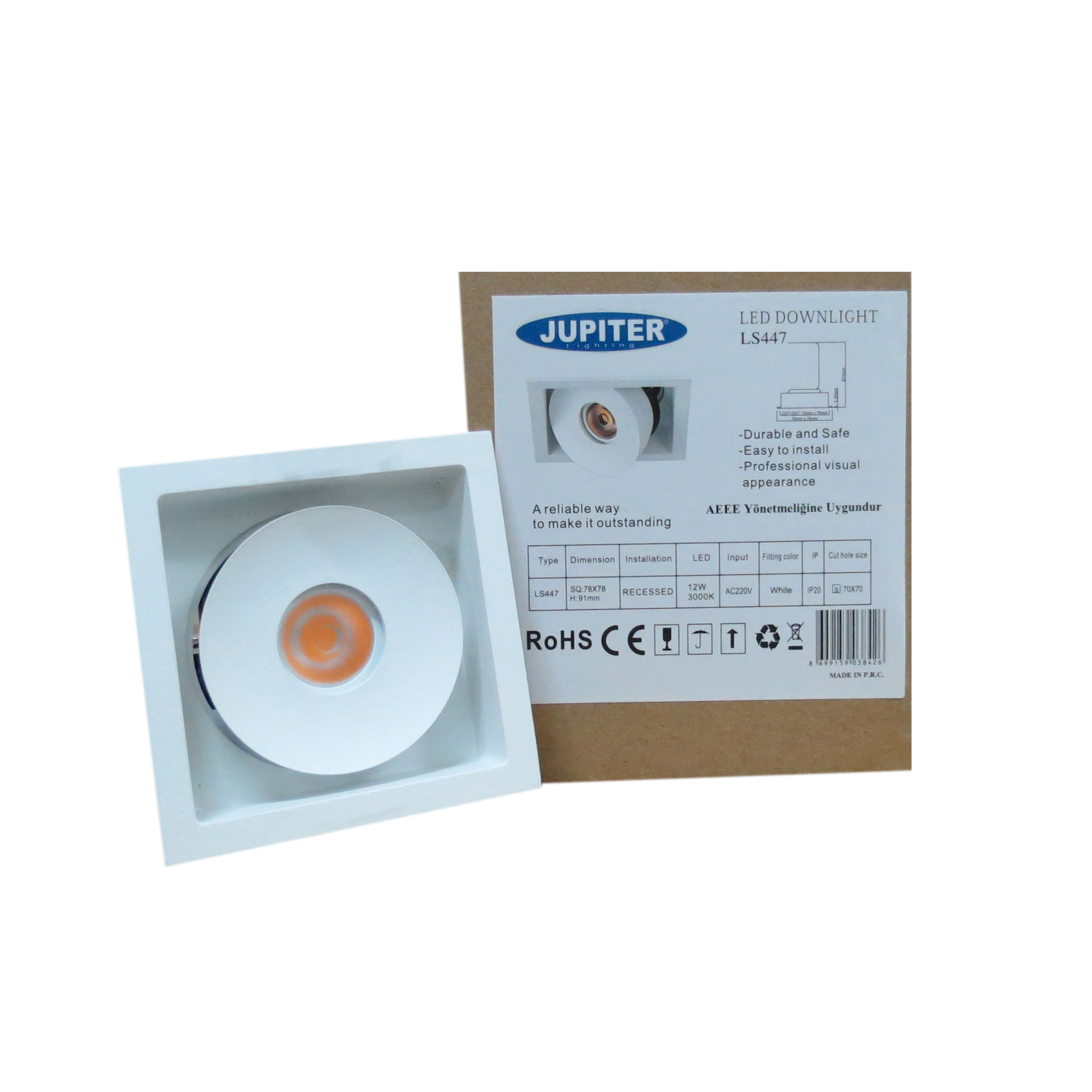 Jüpiter 12W Sıva Altı Hareketli Led Dirsek Spot 3000K LS447 - Sorunuz + KDV